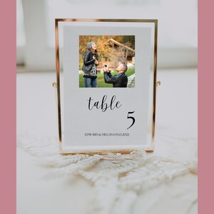 Table Numbers With Photos - Digital Download, Instant, Editable, Photo ...