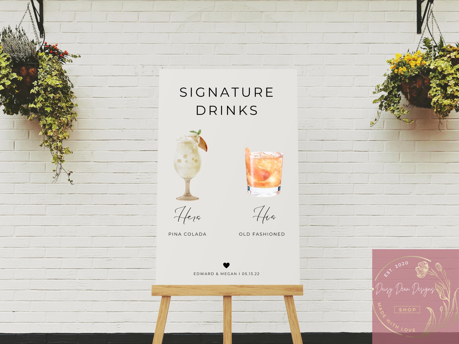 Signature Drinks Sign Template Signature Cocktail Sign Minimalist ...