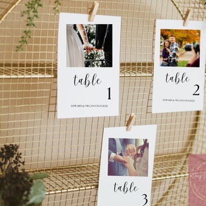 Table Numbers With Photos - Digital Download, Instant, Editable, Photo ...