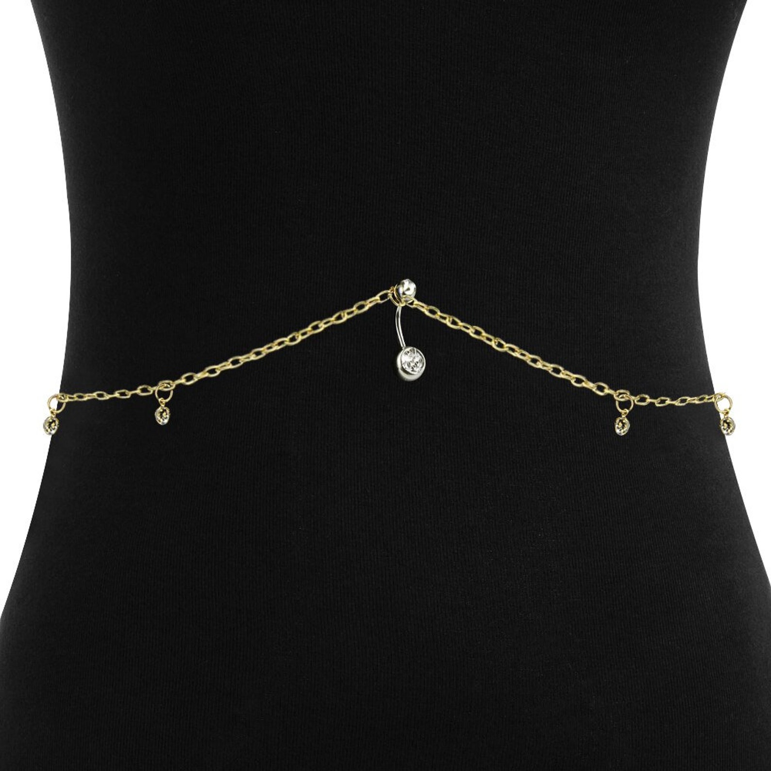 Women Sexy Rhinestone Dangle Belly Button Chain Navel Piercing | Etsy