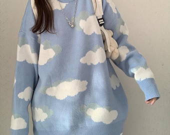 Knitted Cloud Sweater | Etsy