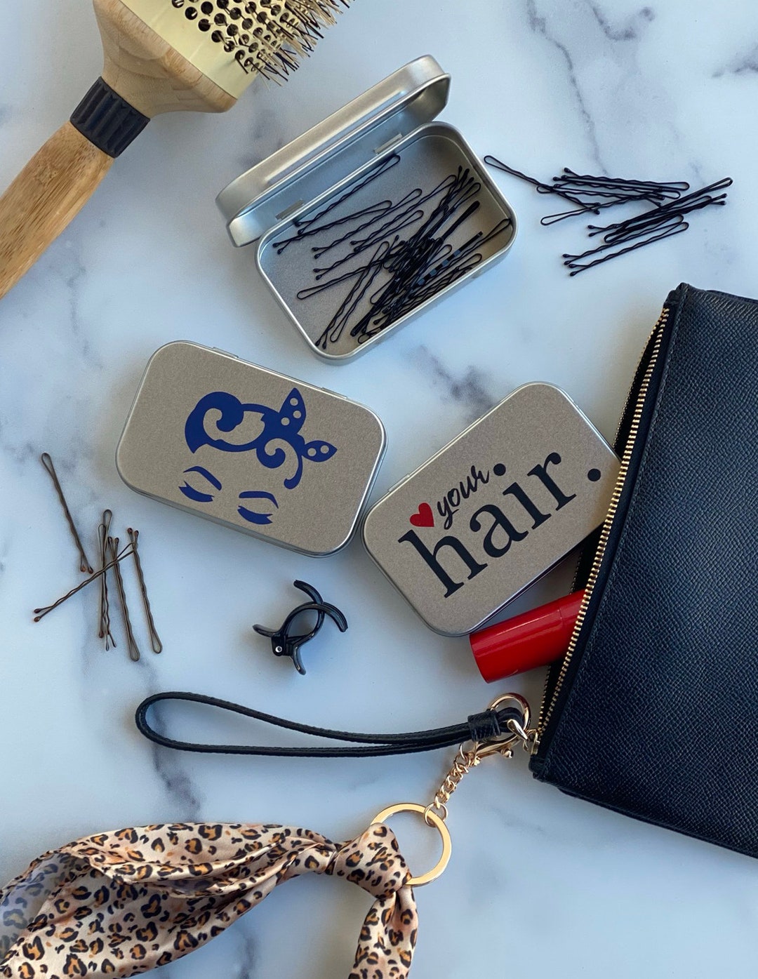The Pin up Tin, Hair Pin Tin, Vintage, Retro, Bobby Pin Tin, Dance Gift ...