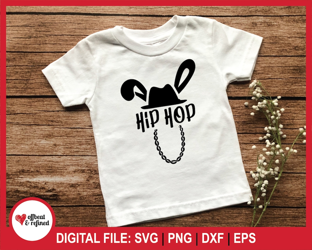 Hip Hop Bunny SVG, Cricut, Bunny SVG, Easter Cut File, Boy Bunny Ears ...