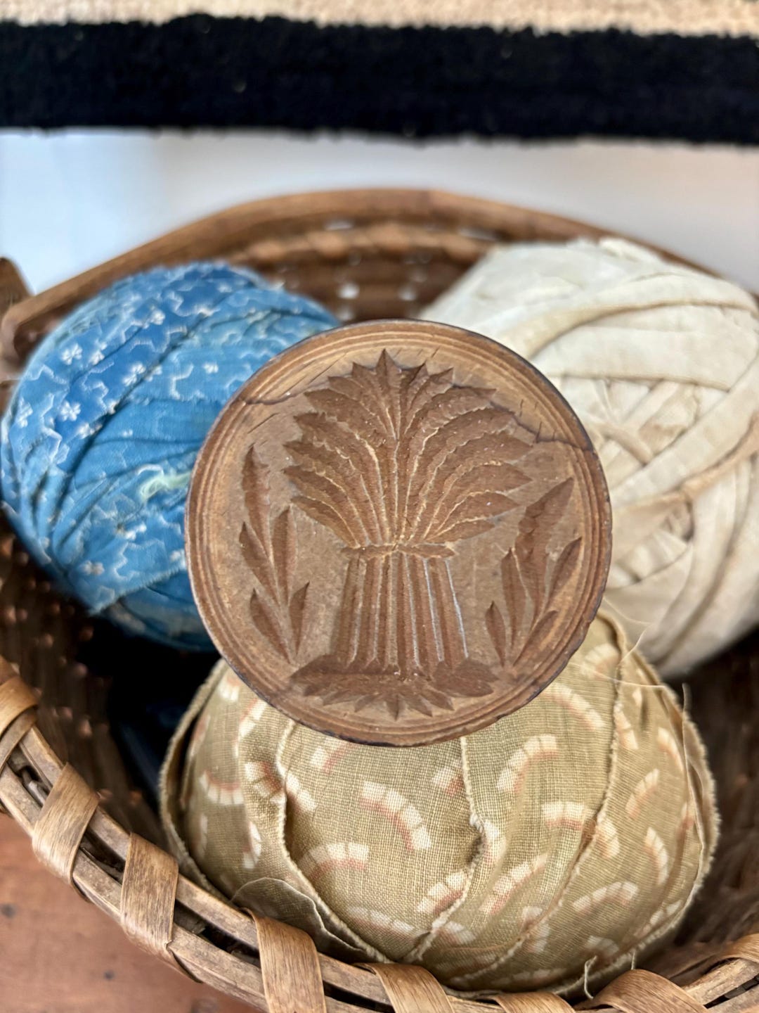 Antique Treen Butter Stamp / Butter Mold - Wheat - Etsy