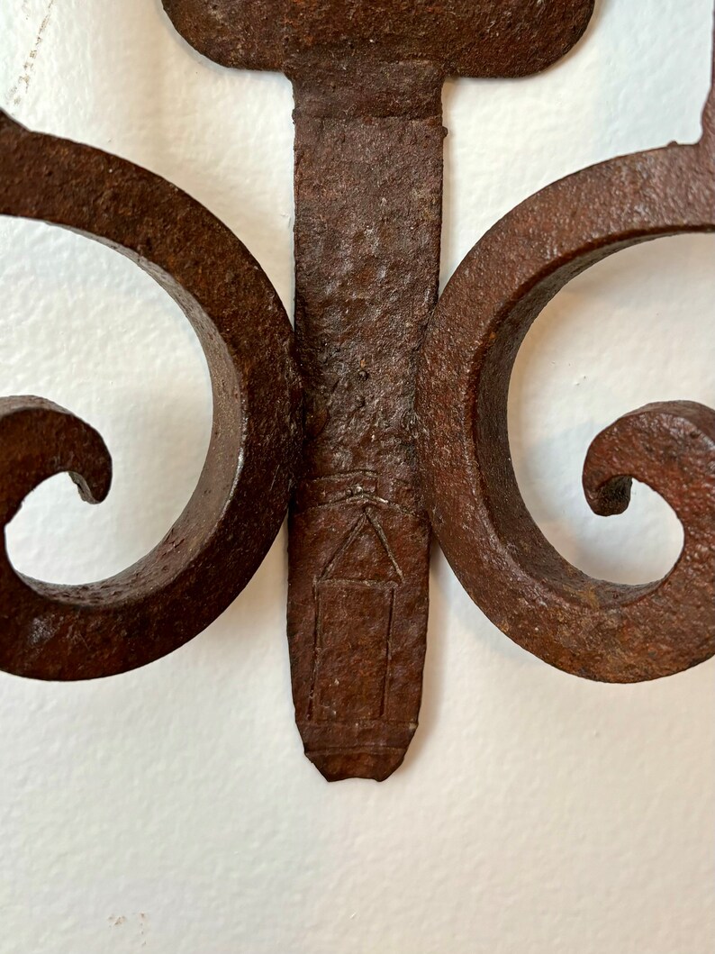 C1920 Antique Rams Head Wrought Iron Hand Forged Candle Wall Sconce ...