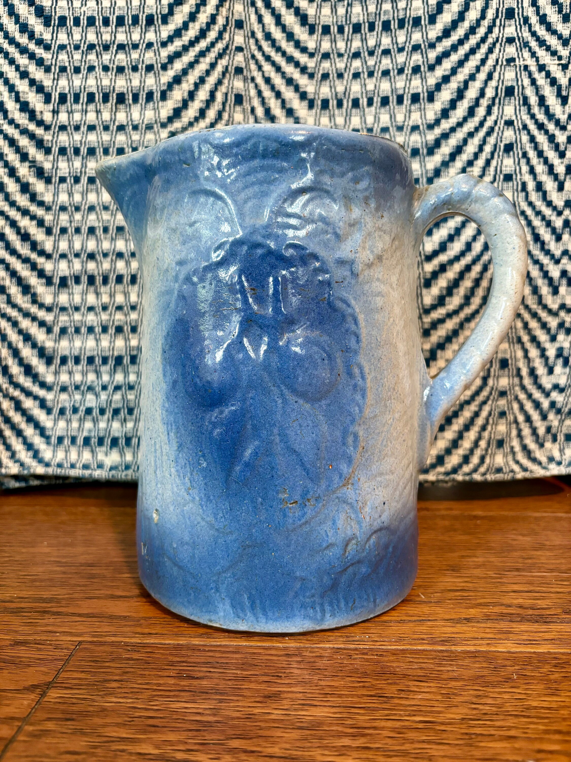 Antique Salt Glazed Stoneware Pitcher With Cherries - Etsy