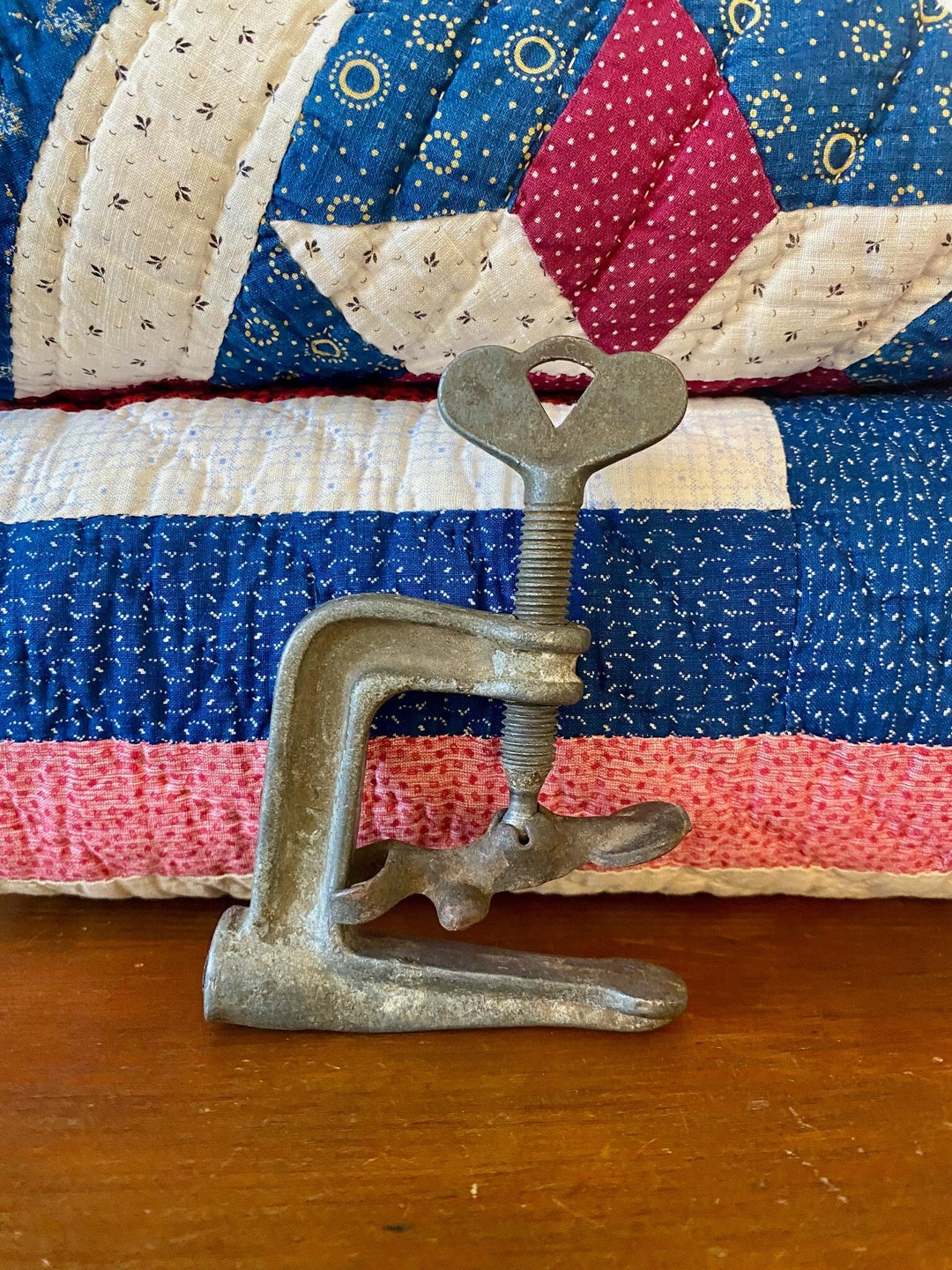 Vintage Quilt Clamp With Heart Screw - Etsy
