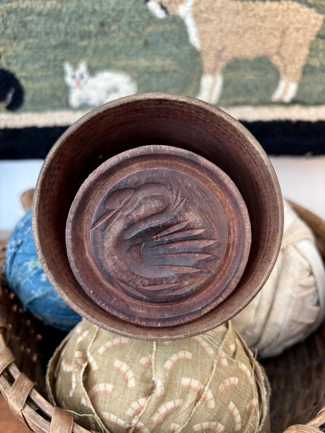 Antique Treen Butter Stamp / Butter Mold - Swan - Etsy