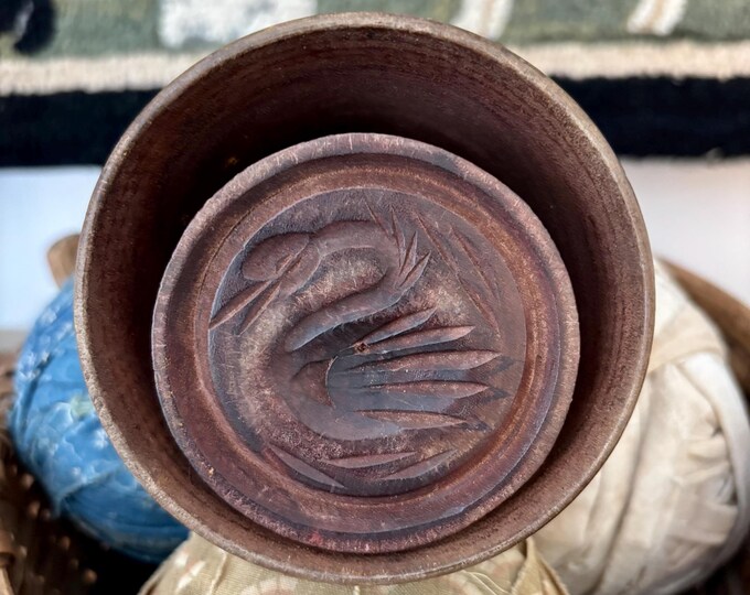 Antique Treen Butter Stamp / Butter Mold - Swan - Etsy