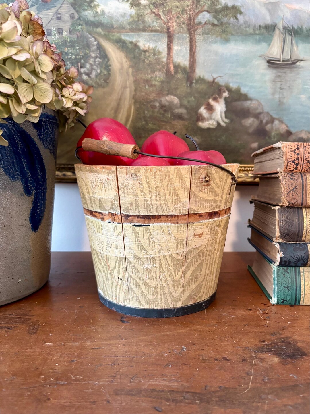 C1800s Antique Berry Bucket in Original Grain Paint - Etsy
