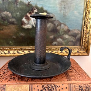 C1880 Antique Hog Scraper Candle Stick / Chamber Stick - Etsy