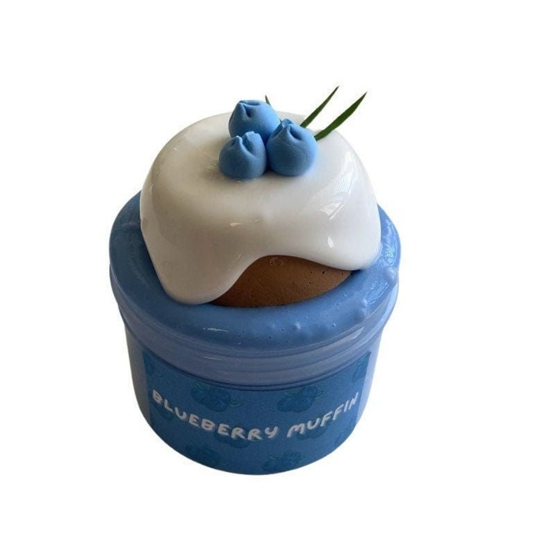 Muffin aux myrtilles, DIY Clay Slime, parfumé comme des muffins aux ...
