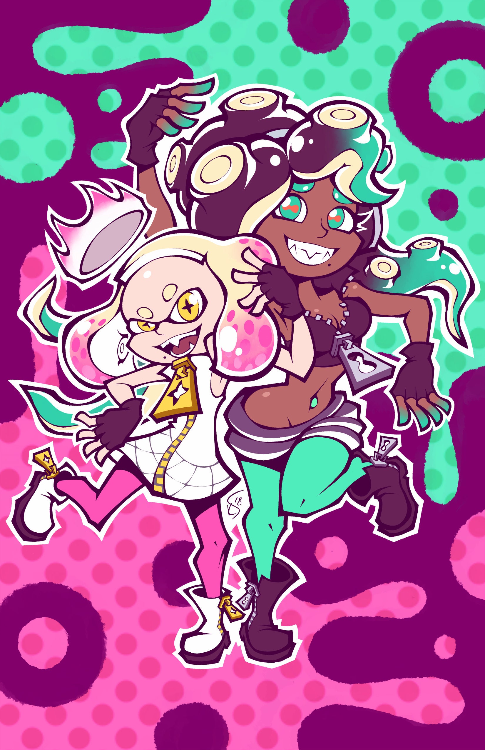 Splatoon Idols Holographic Postcards - Etsy