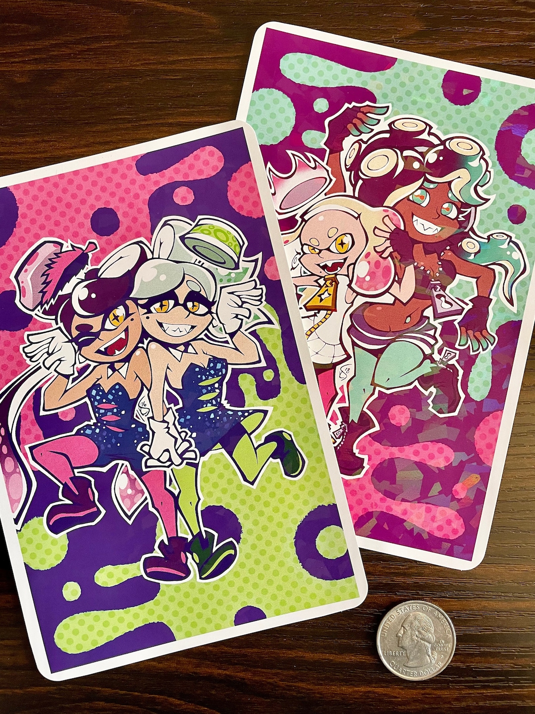 Splatoon Idols Holographic Postcards - Etsy