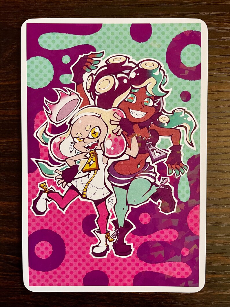 Splatoon Idols Holographic Postcards - Etsy