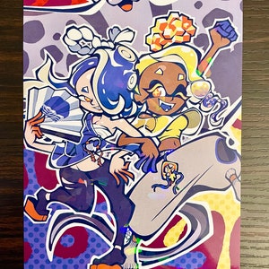 Splatoon Idols Holographic Postcards - Etsy