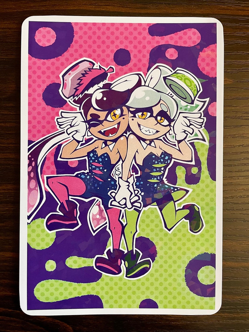 Splatoon Idols Holographic Postcards - Etsy