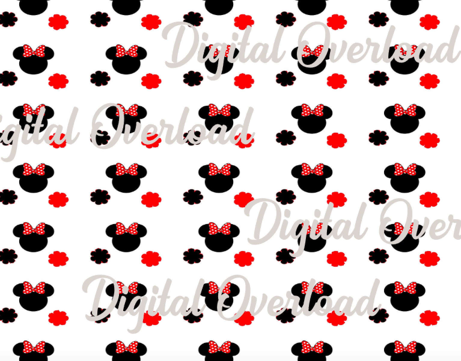 Red And Black Minnie Mouse Background