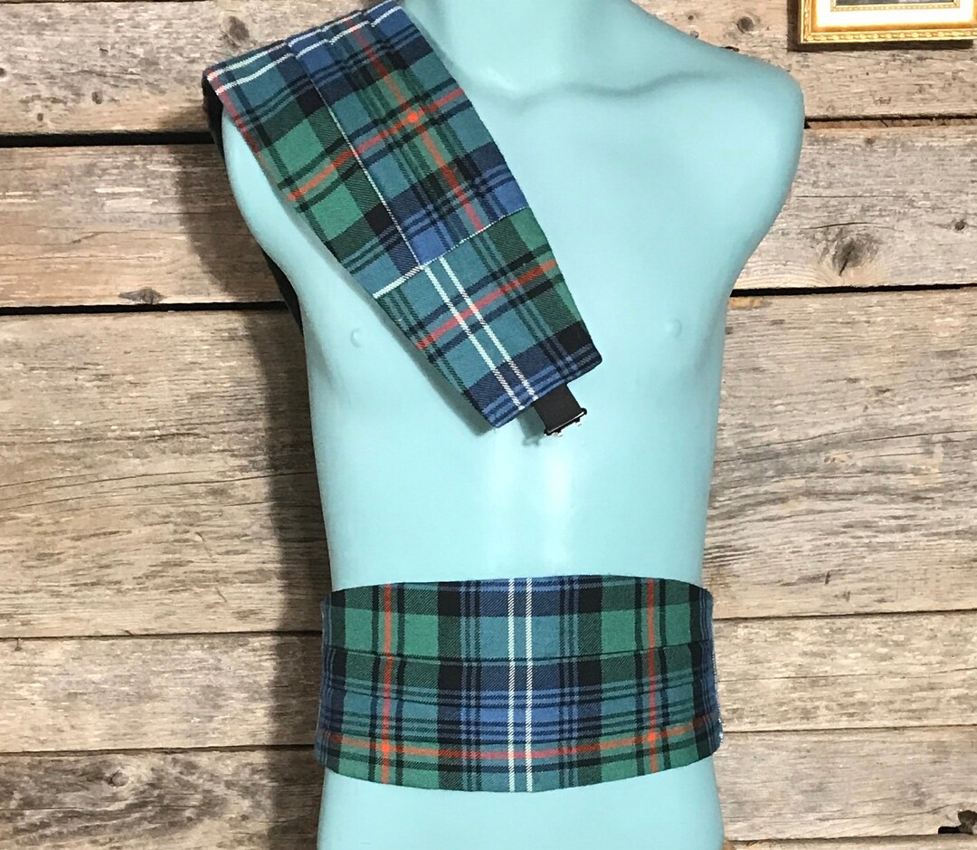 Pair of Tartan Cummerbunds, Highlander Collection, 100% Wool - Etsy