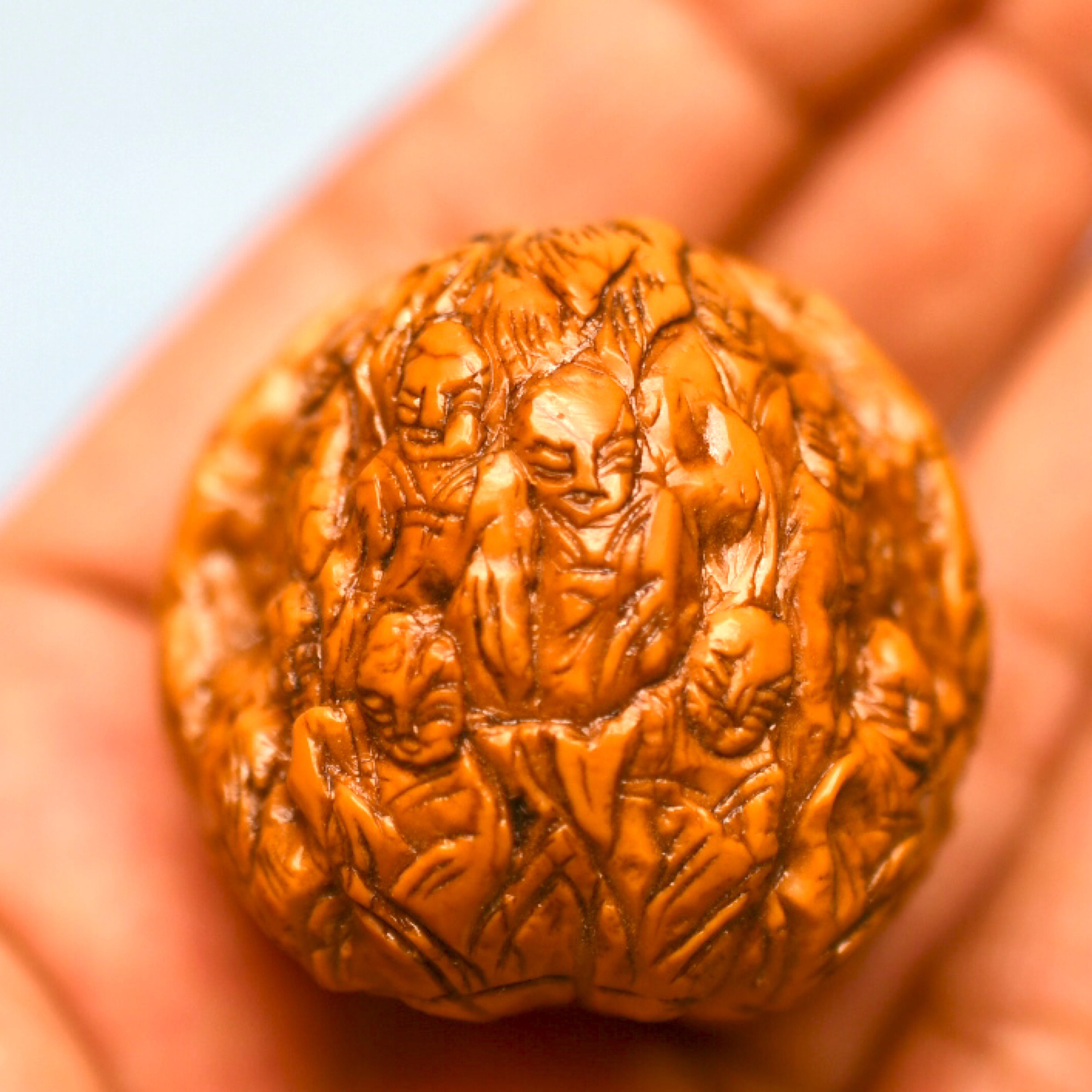 Hand Carved Walnut c. 1950 Chinese Decor | Etsy