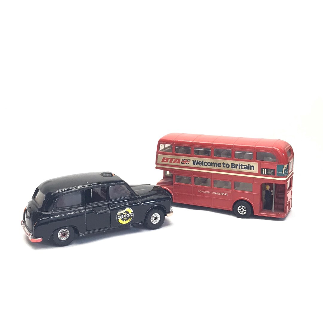Vintage Corgi London Taxi and London Bus, Souvenir Toys - Etsy
