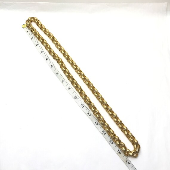 Thick Textured Link Gold Metal Chain, Unsigned Vinta… - Gem
