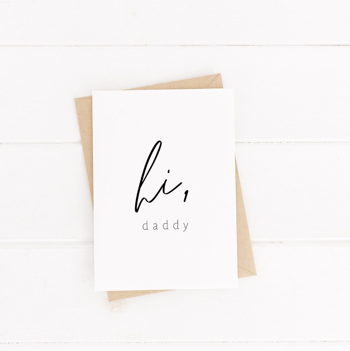 Hi Daddy, Pregnancy Reveal Card, Baby Announcement Printable Card ...