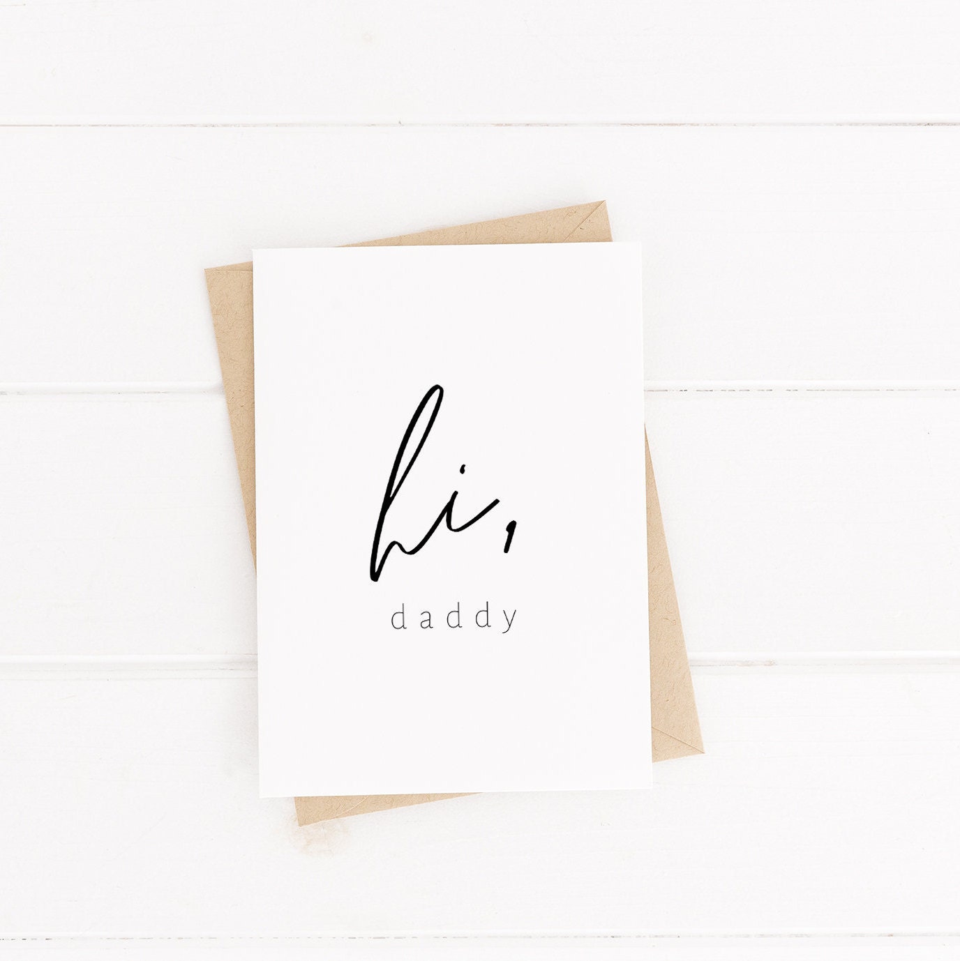 Hi Daddy, Pregnancy Reveal Card, Baby Announcement Printable Card ...
