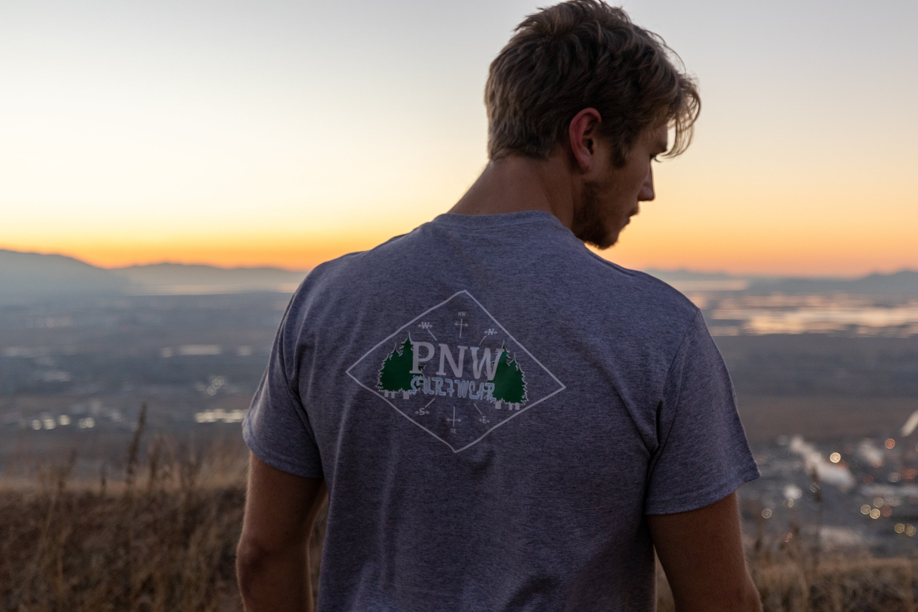 Pacific Northwest Surf Wear Trees and Compass T-shirt PNW - Etsy