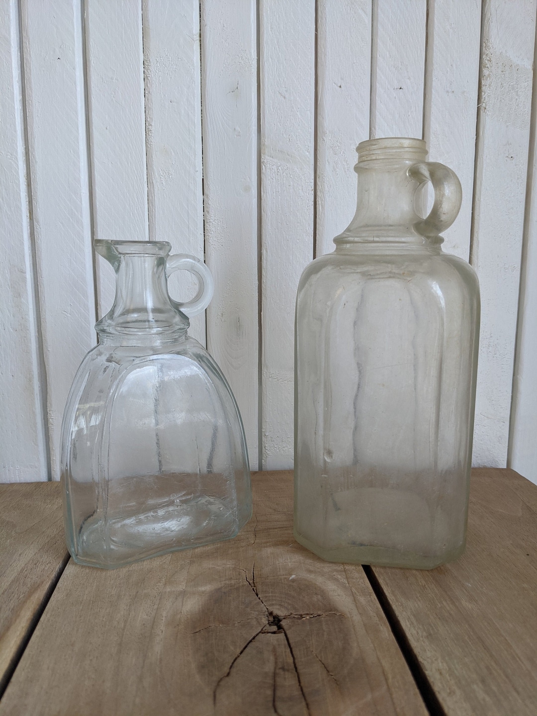 Antique Glass Syrup Bottles - Etsy