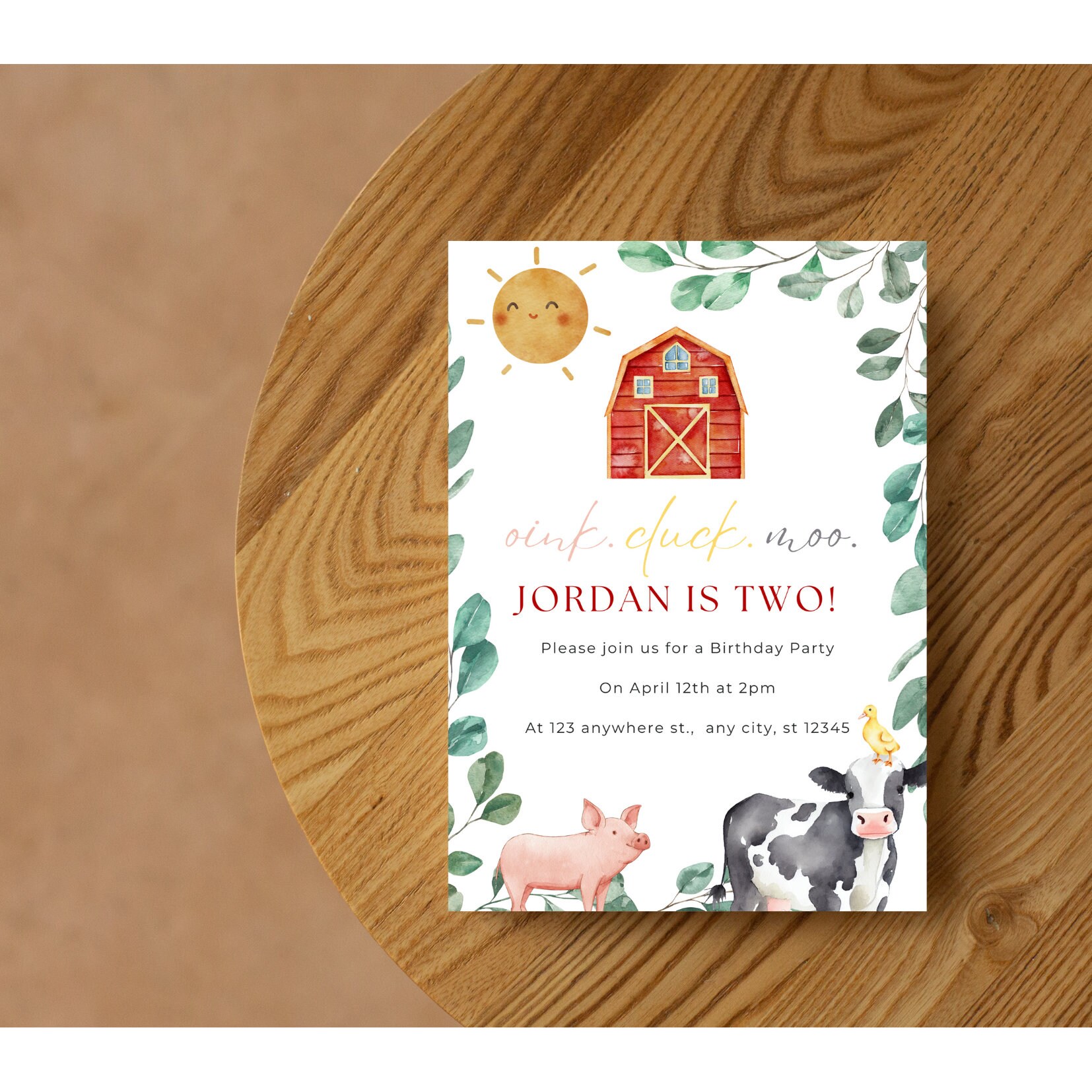 Farm Kids Birthday Invitation-instant DOWNLOAD - Etsy