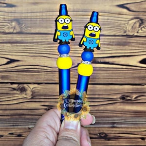 Minion Beaded Ink Pens Beaded Ink Pens - Etsy