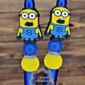 Minion Beaded Ink Pens Beaded Ink Pens - Etsy