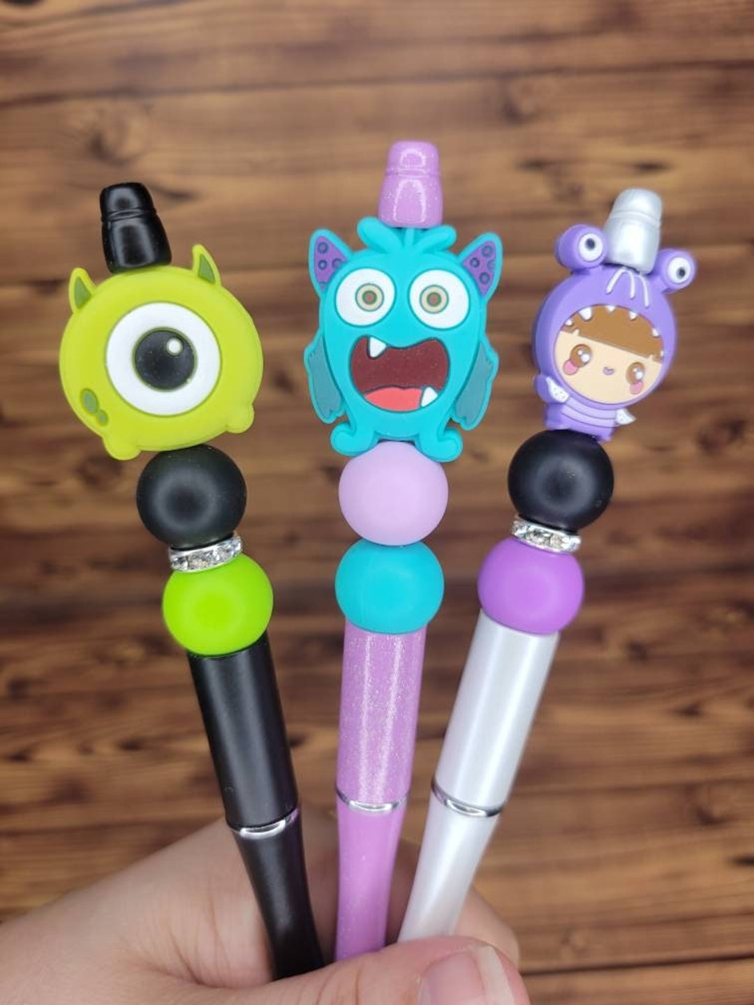 Monsters Inc Inspired Beaded Ink Pens Monster Beaded Pen - Etsy