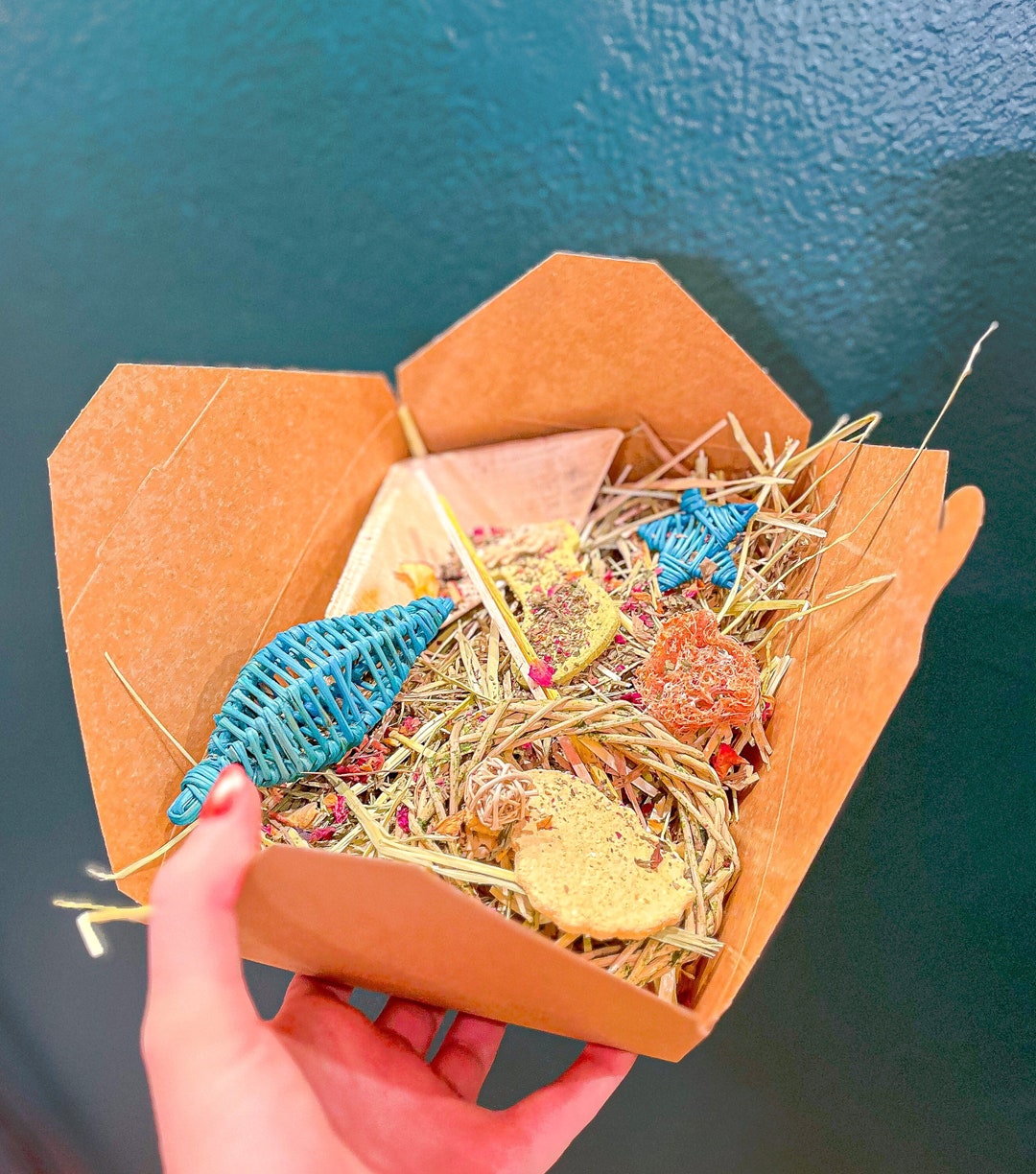 Forage Box for Rabbits, Enrichment Toys for Rabbit, Rabbit Forage Toy ...