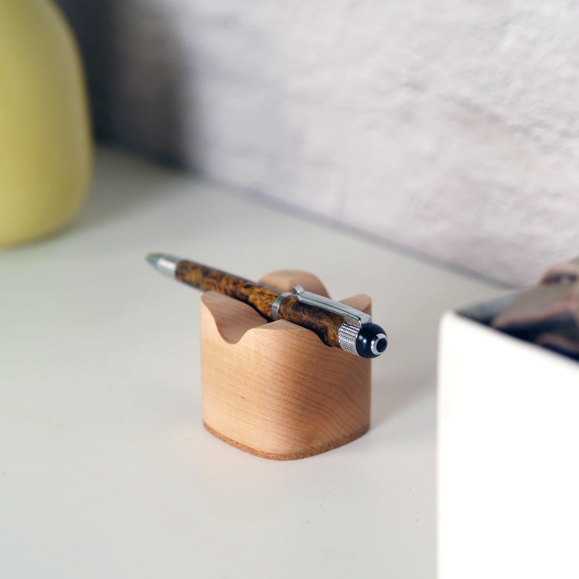 Wood Pen Tray, Wooden Pen Holder, Minimalist Pen Rest, Wooden Desk ...