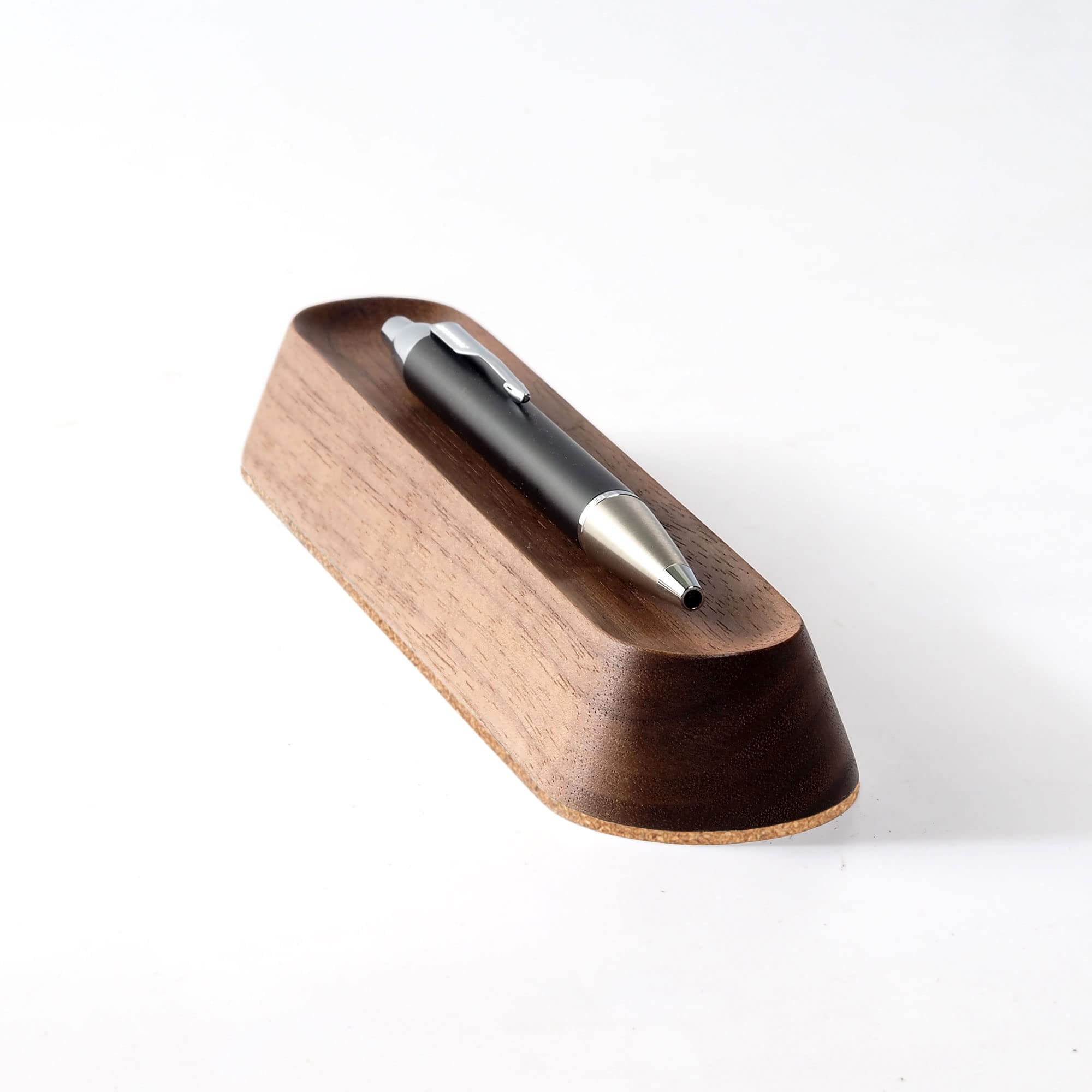 Wood Pen Tray, Wooden Pen Holder, Minimalist Pen Rest, Wooden Desk ...