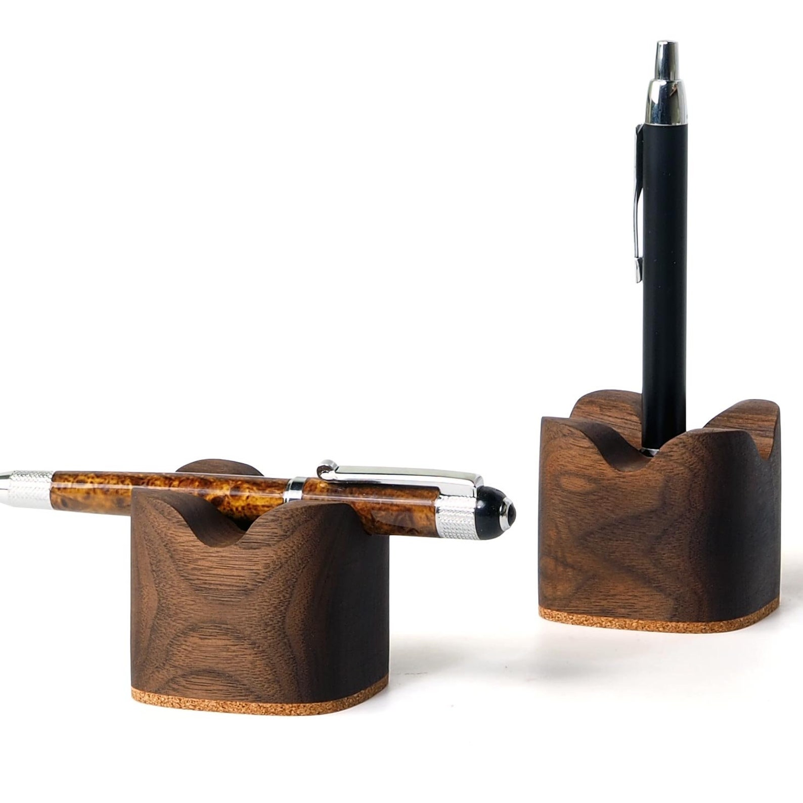 Wood Pen Tray, Wooden Pen Holder, Minimalist Pen Rest, Wooden Desk ...