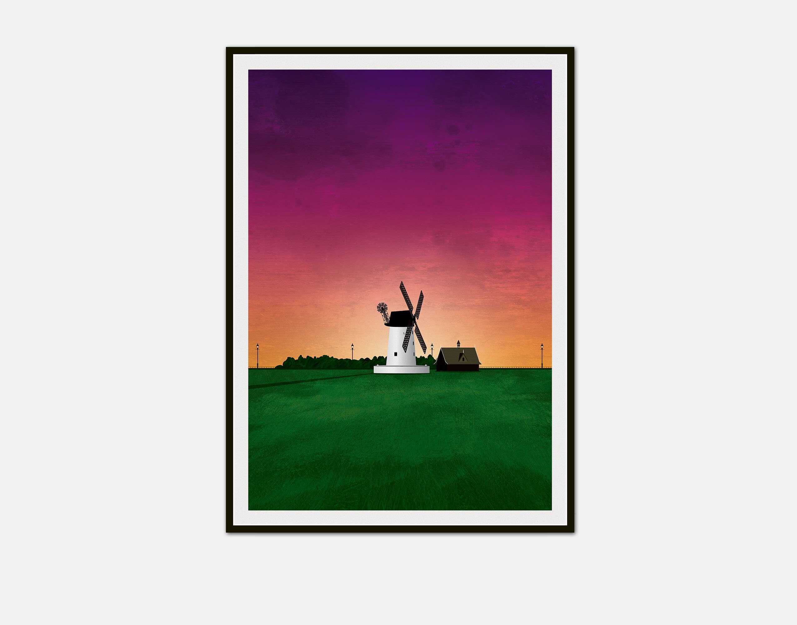 Lytham Windmill Illustration | Art | Print | Various Sizes - Etsy