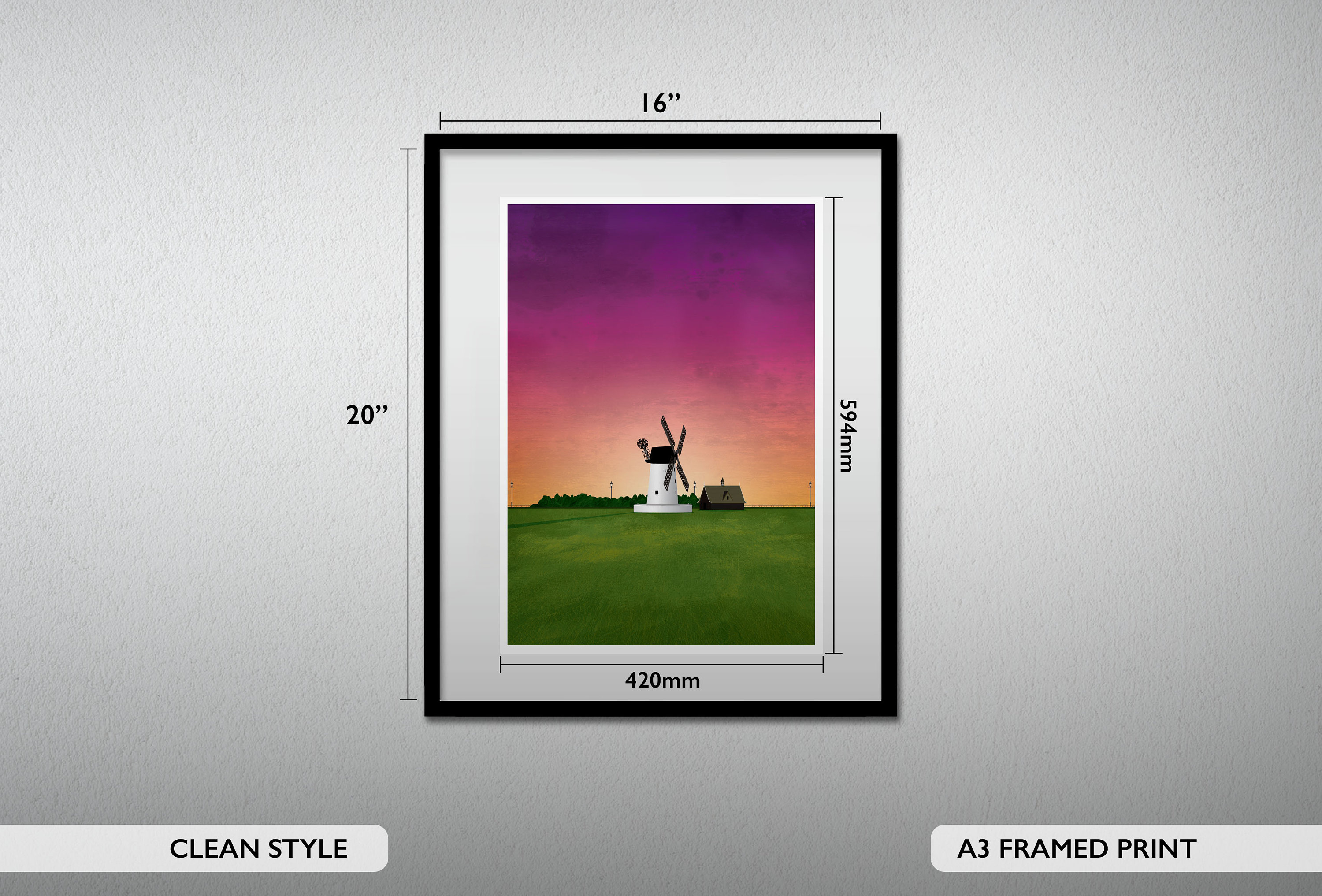 Lytham Windmill Illustration | Art | Print | Various Sizes - Etsy