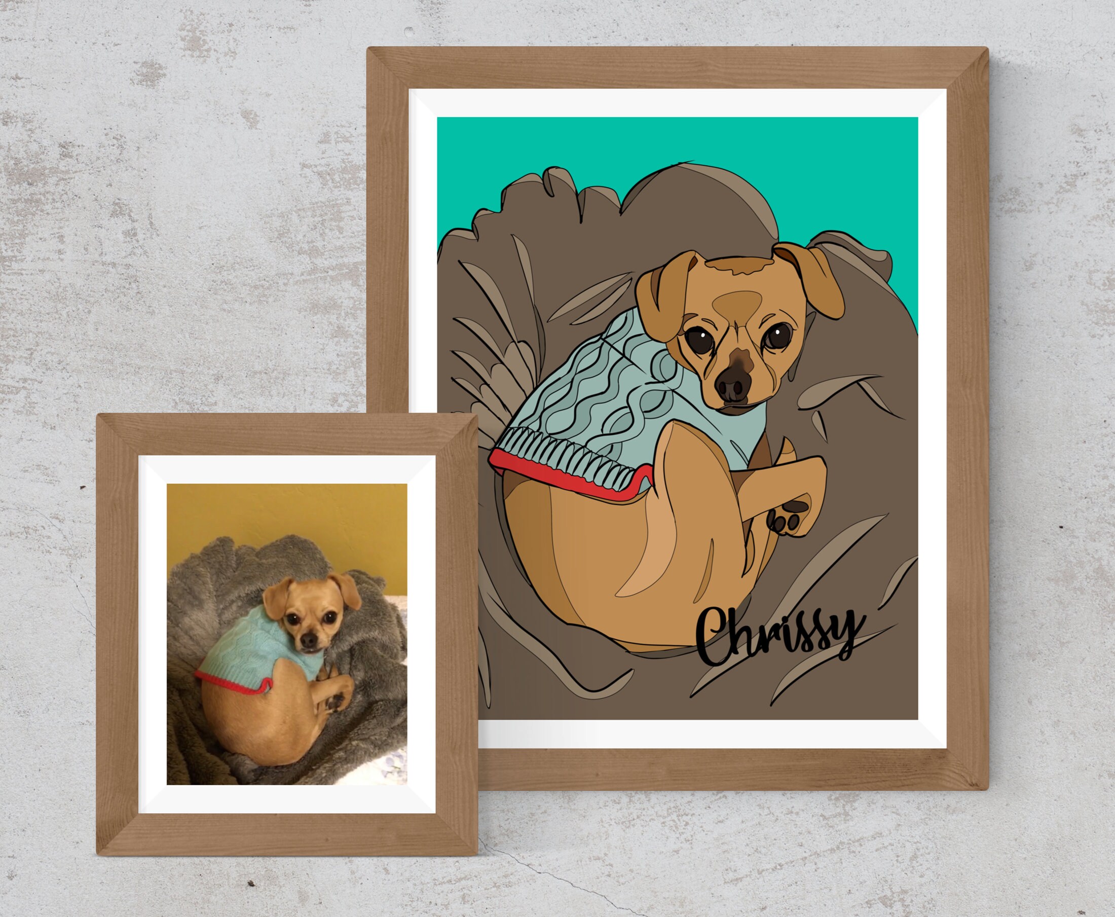 CUSTOM Pet Portrait Pet Portrait Pet Memorial Pet Portrait - Etsy