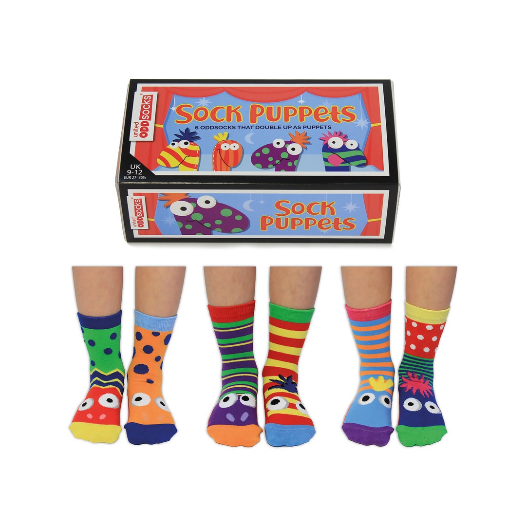 The Sock Puppets Sock Gift Box Set Hand Puppets Crazy - Etsy