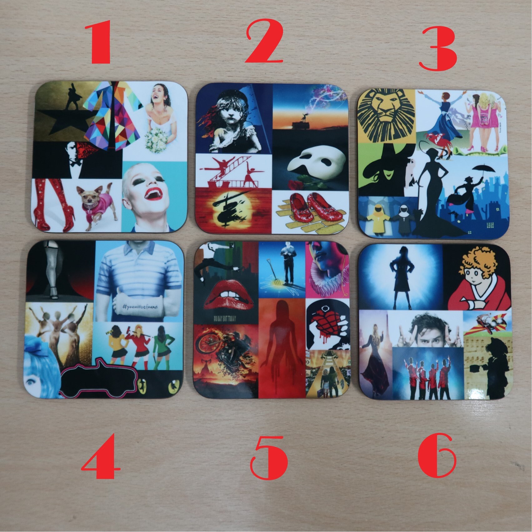Musical Theatre Photo Coasters Collage Print of Your - Etsy UK