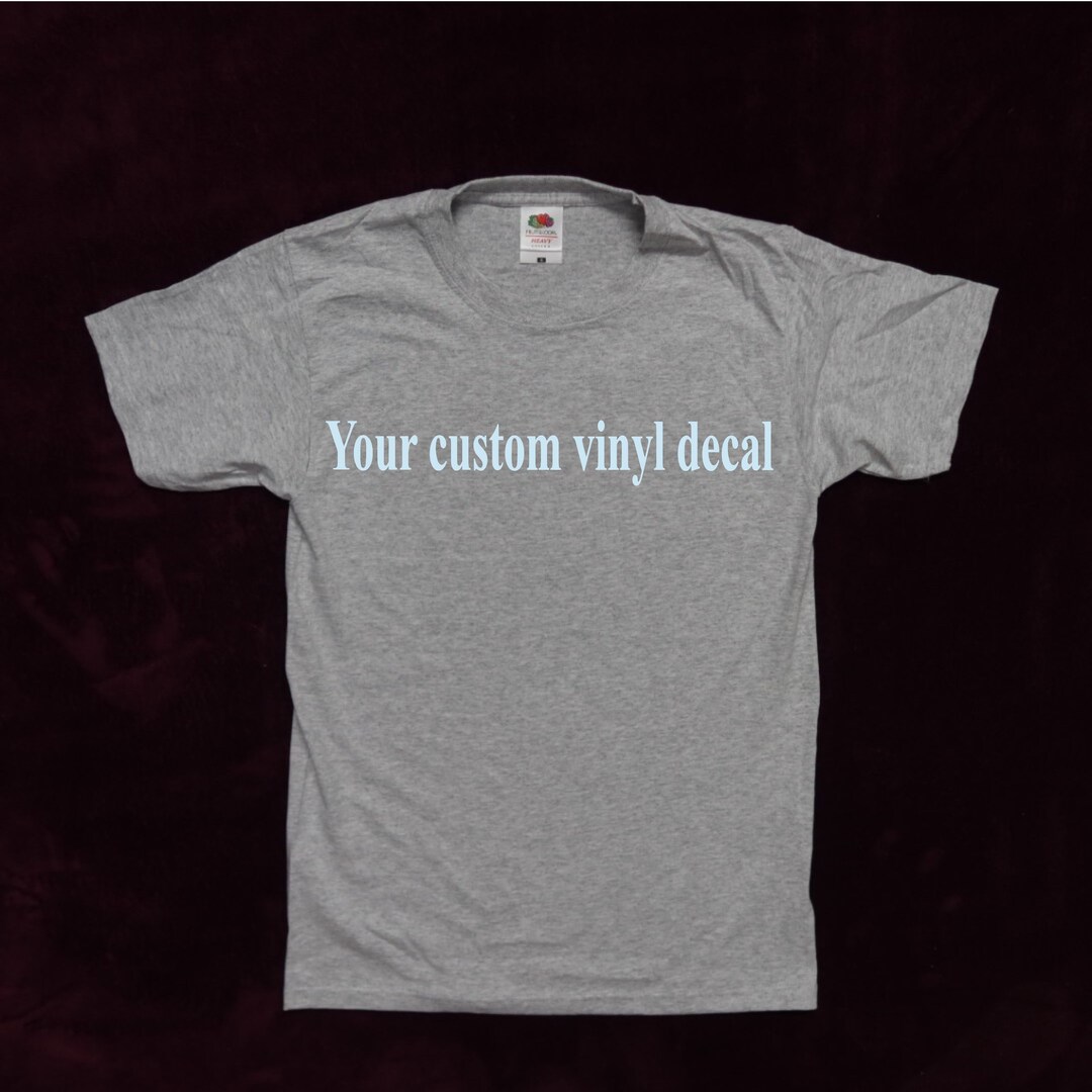Custom Personalised Iron on Vinyl Decals T-shirts / DECAL ONLY - Heat ...