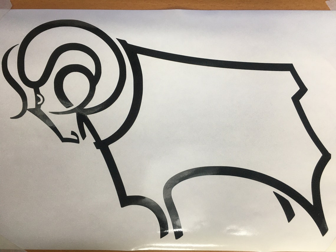 Personalised Derby County Football Club Vinyl Decal Sticker / | Etsy UK