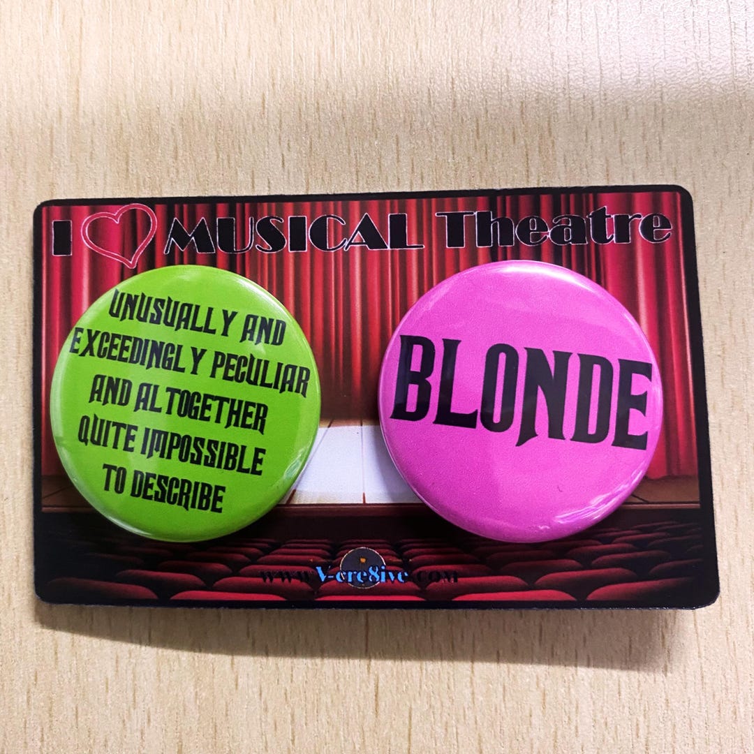 Wicked the Musical Inspired 32mm Handmade Pin Badges for Broadway and ...