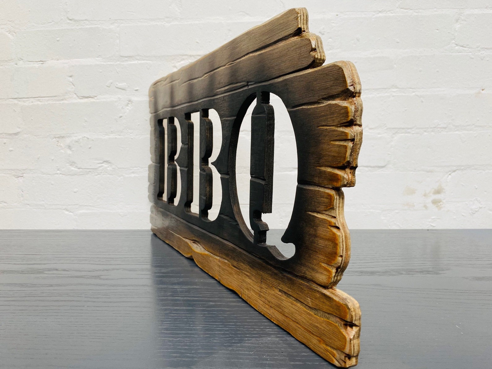 Handmade Wooden Barbecue Sign for Garden Decoration, Wood BBQ Sign for ...