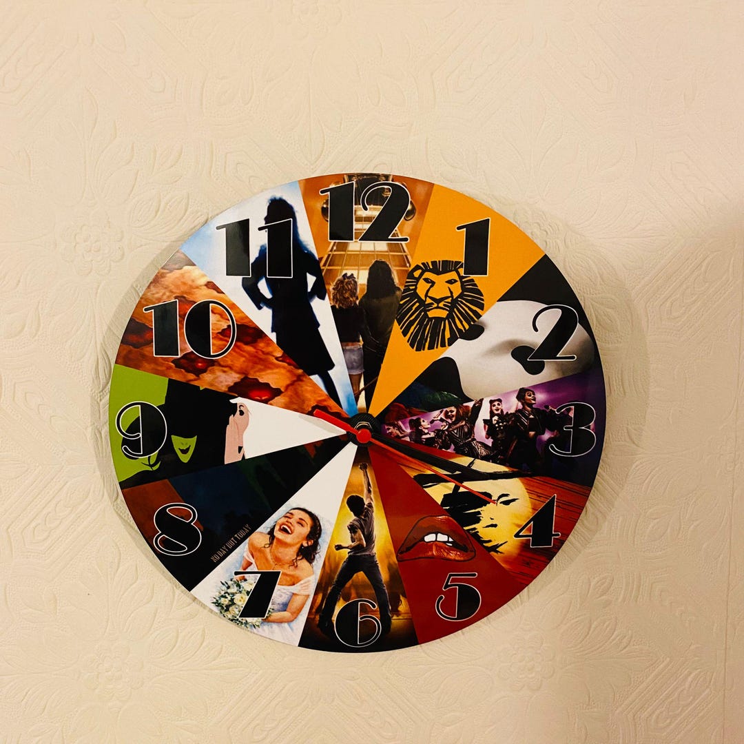 Personalised Musical Theatre Clock Which Can Be Customised to Your ...