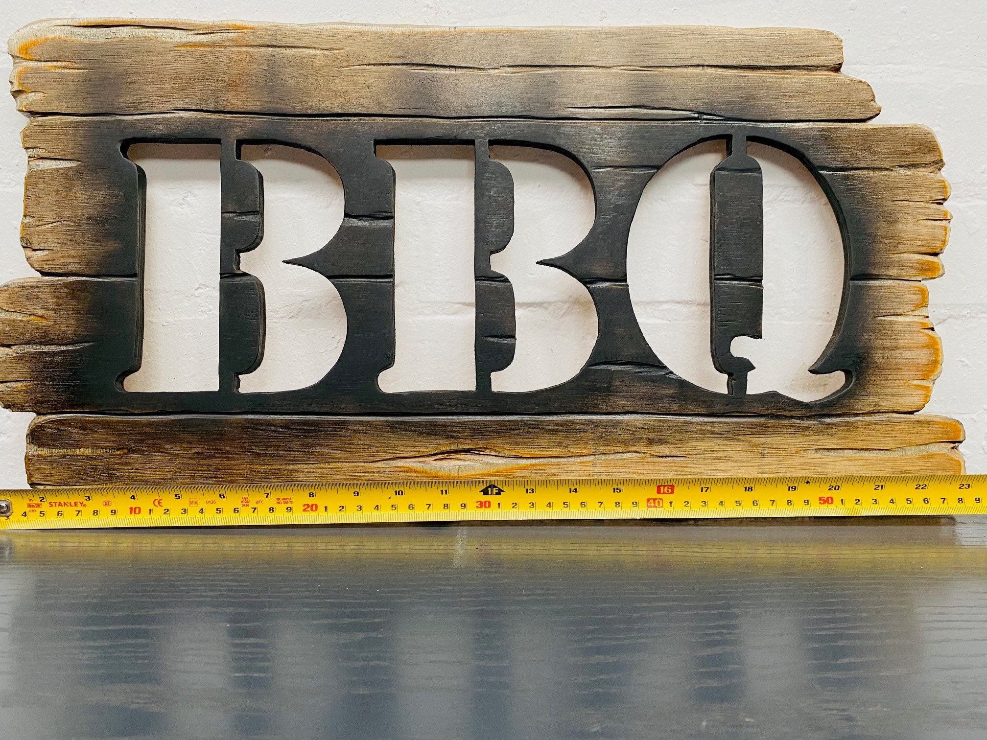 Handmade Wooden Barbecue Sign for Garden Decoration, Wood BBQ Sign for ...