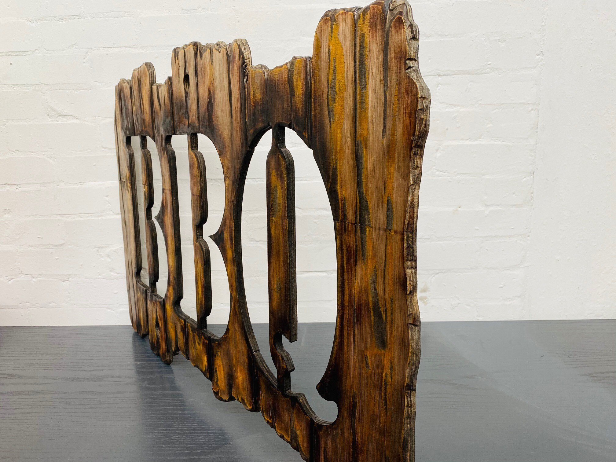 Handmade Wooden Barbecue Sign for Garden Decoration, Wood BBQ Sign for ...